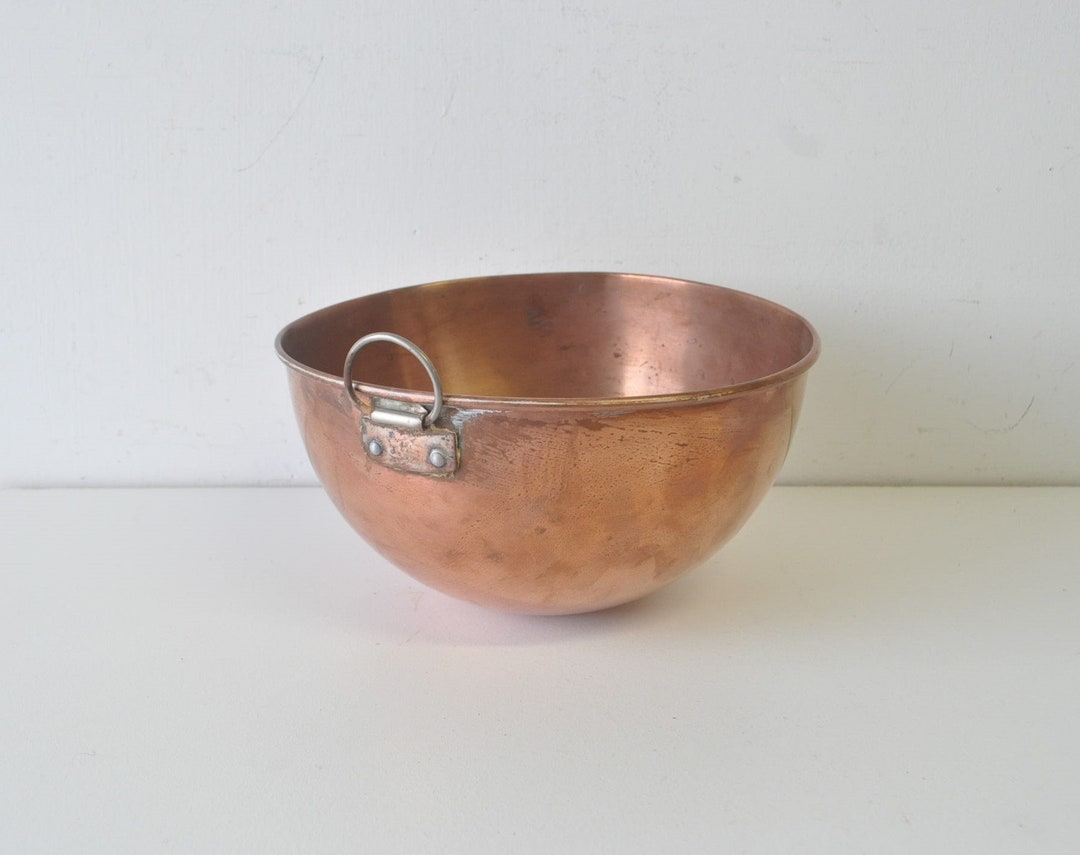 Vintage Solid Copper Mixing Bowl / Copper Cookware / Copper Bowl ...