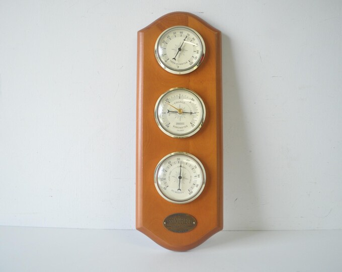 Vintage Mcm Weather Station Precision Nstruments Thermometer Barometer ...