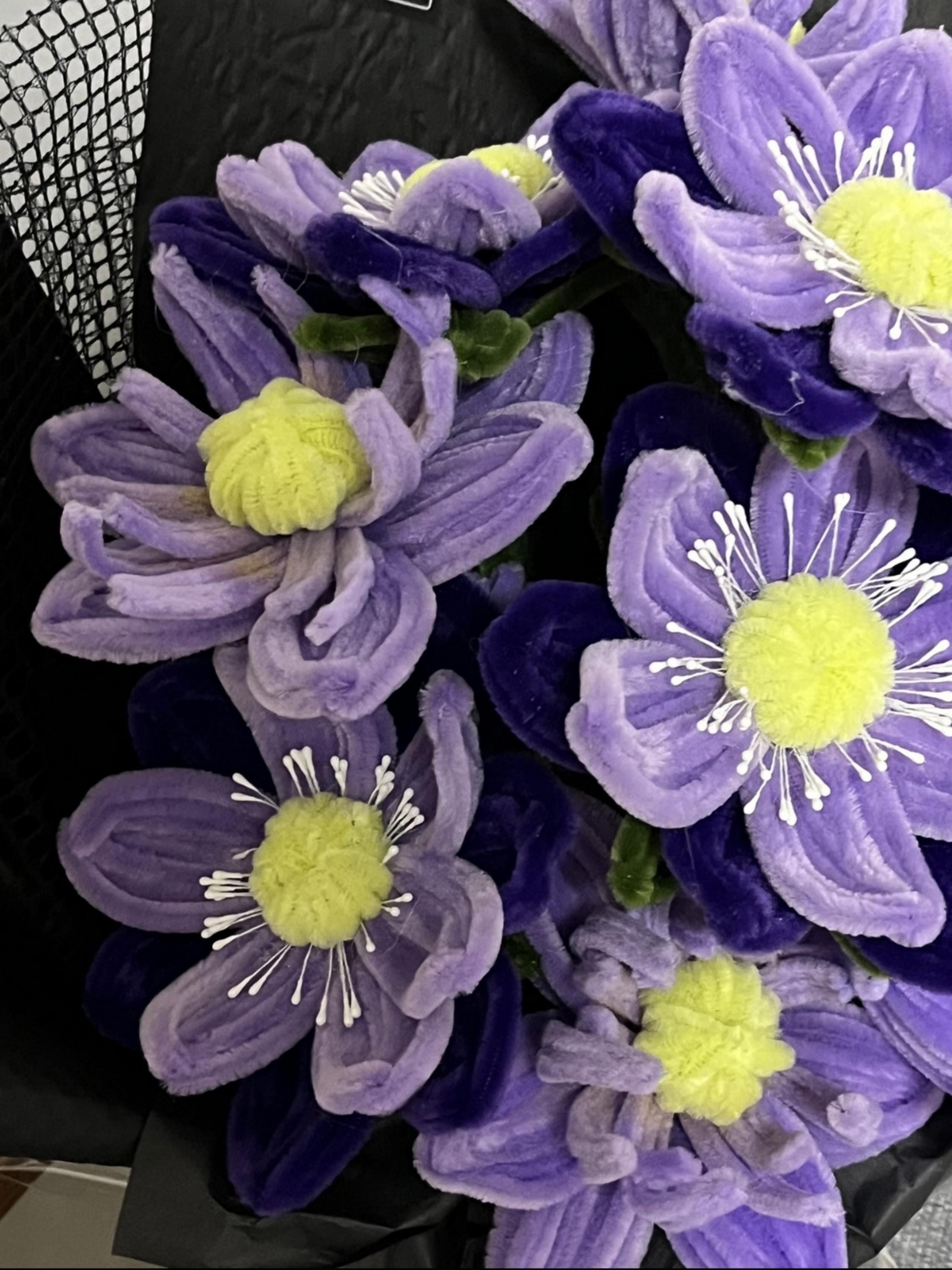 Forever Flower,handmade Pipe Cleaners Flower Bouquet,birthday Gift ...