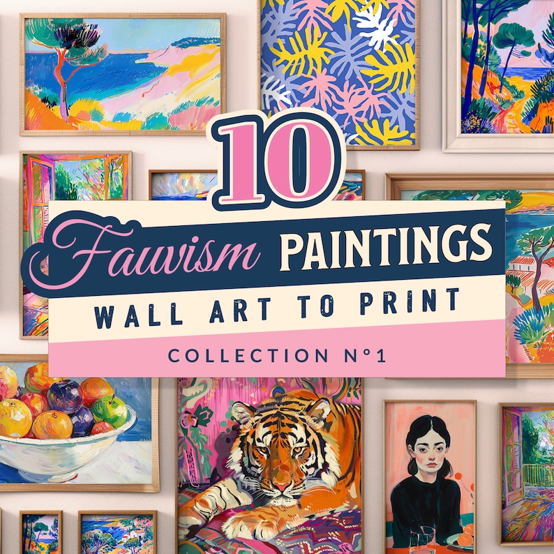10 Fauvism Wall Art, Paintings to Print, Bundle Wall Art, Vintage ...