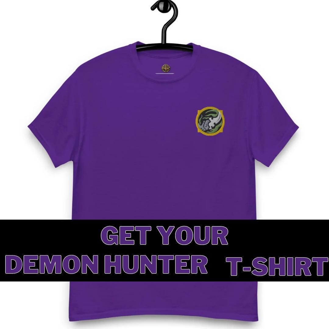 Demon Hunter Embroidered Tee – World of Warcraft (wow) Unisex Cotton T ...