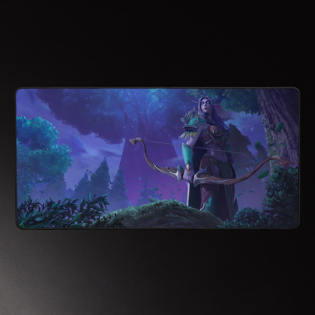 Night Elf Sentinel Desk Mat – Anti-slip Gaming Mouse Pad Inspired by ...
