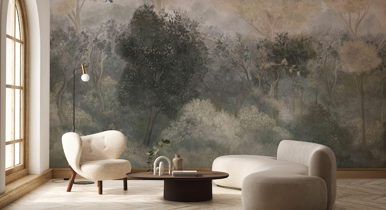 Romantic Landscape - Neutral Wallpaper - Etsy