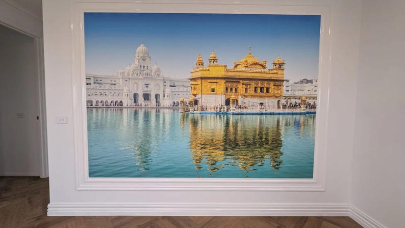Golden Temple Reflection Wallpaper Sikh Religious Room - Etsy
