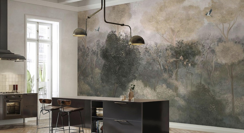 Romantic Landscape - Neutral Wallpaper - Etsy