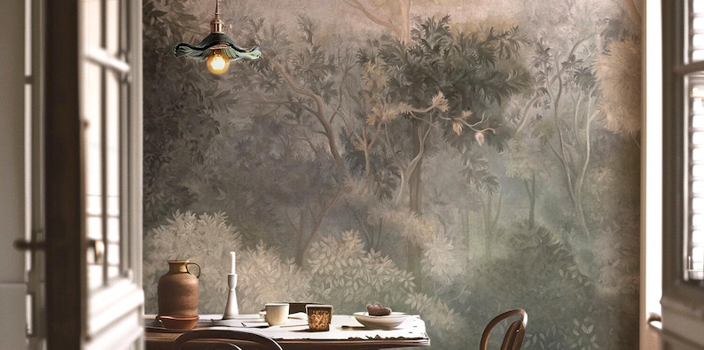 Romantic Landscape - Neutral Wallpaper - Etsy