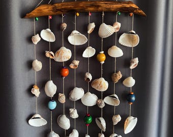 Seashell Wind Chimes, Mediterranean Shells, Garden Wind Chime Decor ...