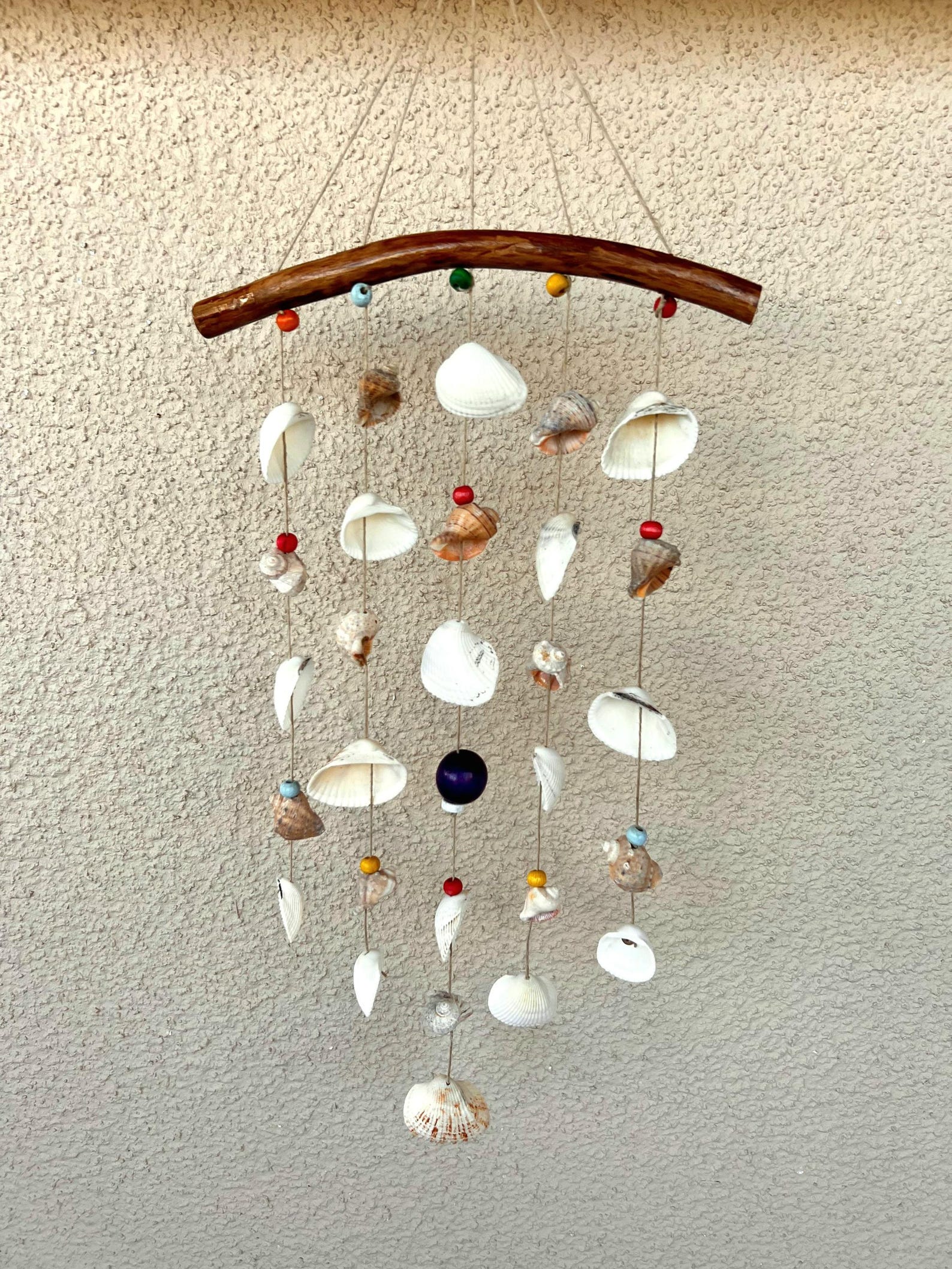Seashell Wind Chimes, Mediterranean Shells, Garden Wind Chime Decor ...