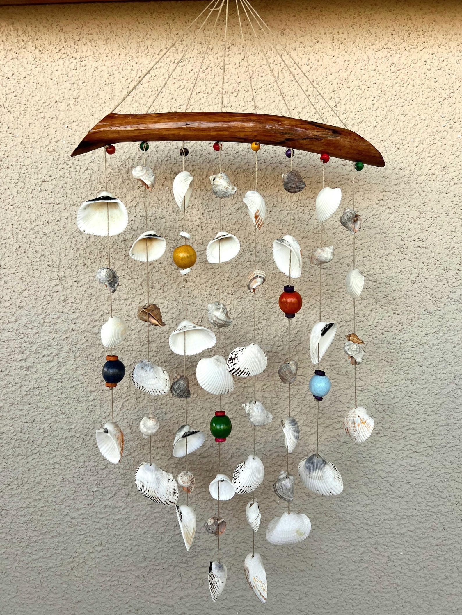 Seashell Wind Chimes, Mediterranean Shells, Garden Wind Chime Decor ...