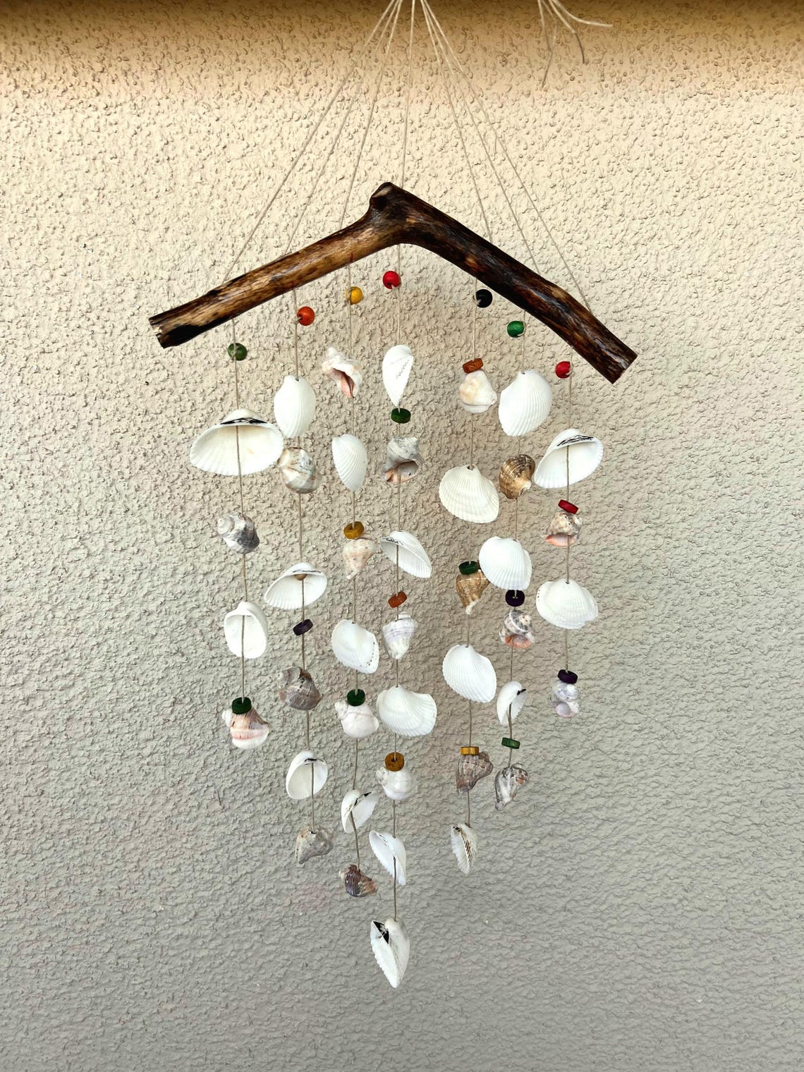 Seashell Wind Chimes, Mediterranean Shells, Garden Wind Chime Decor ...