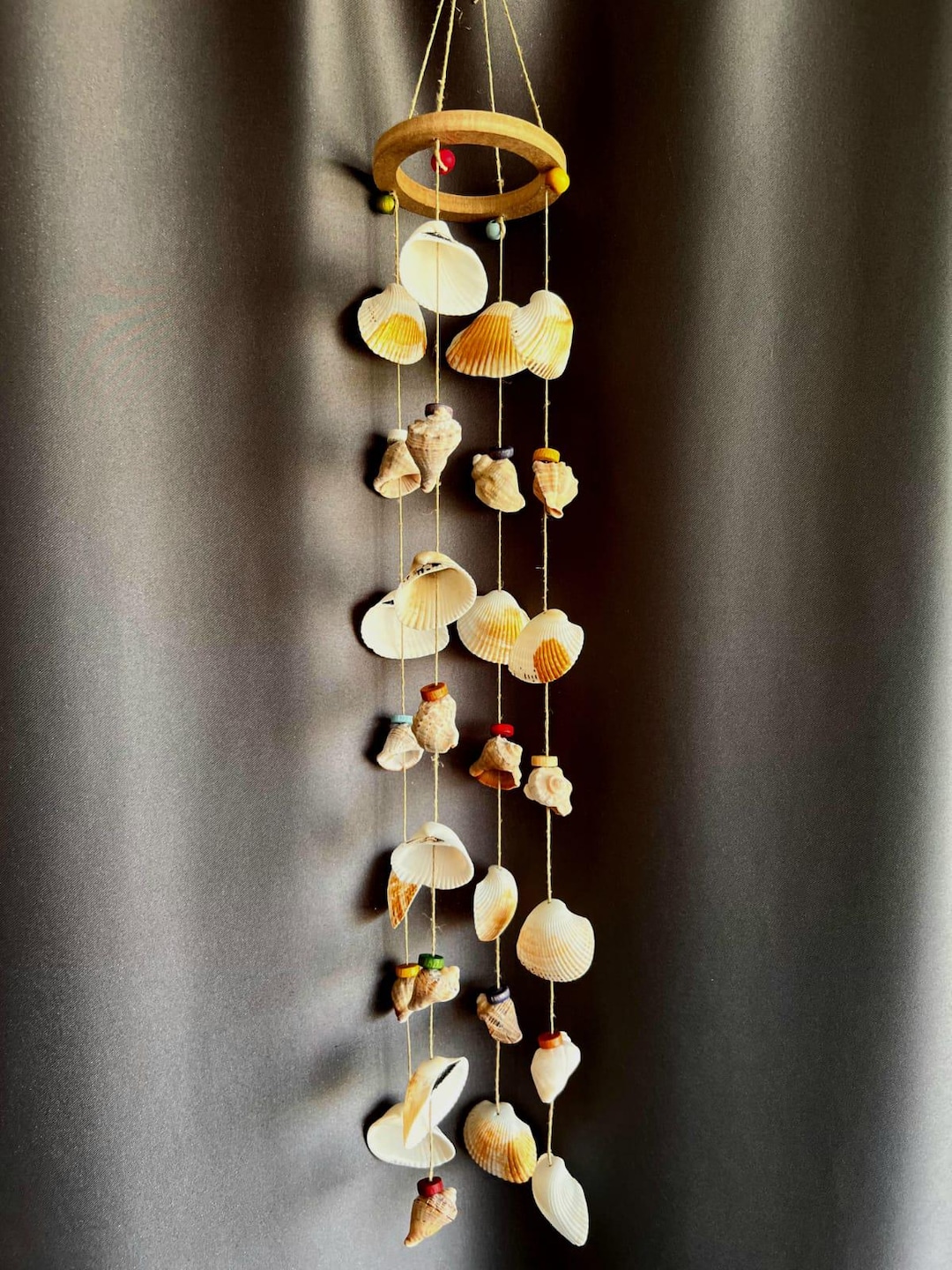 Seashell Wind Chimes, Mediterranean Shells, Garden Wind Chime Decor ...