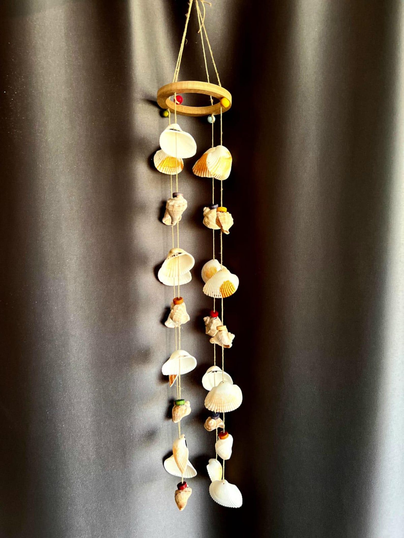 Seashell Wind Chimes, Mediterranean Shells, Garden Wind Chime Decor ...