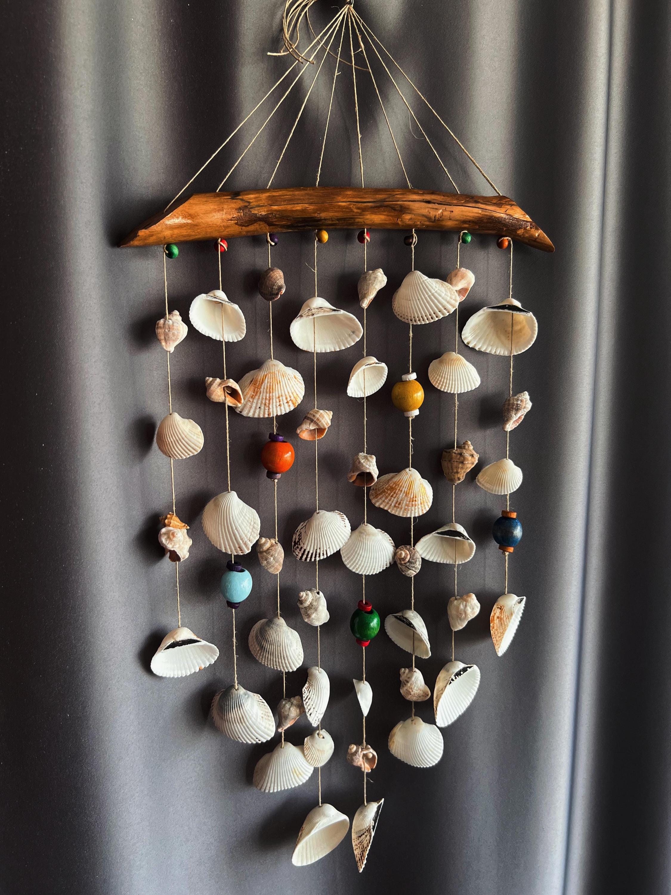 Seashell Wind Chimes, Mediterranean Shells, Garden Wind Chime Decor ...