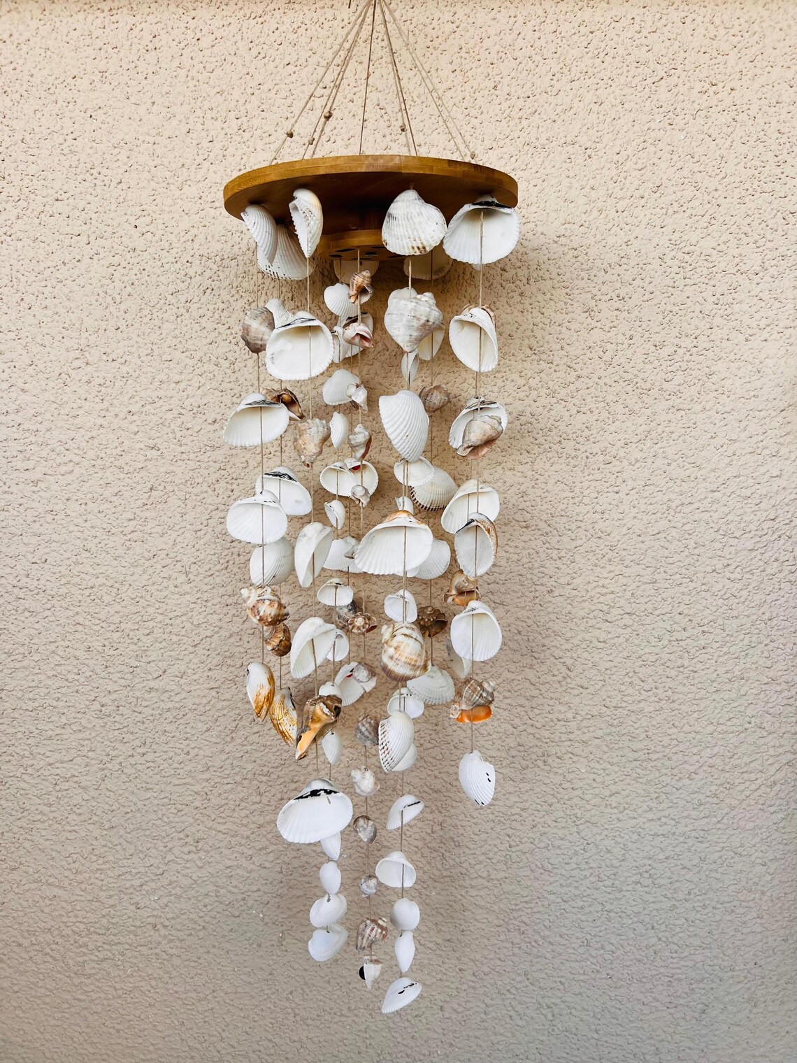 Seashell Wind Chimes, Mediterranean Shells, Garden Wind Chime Decor ...