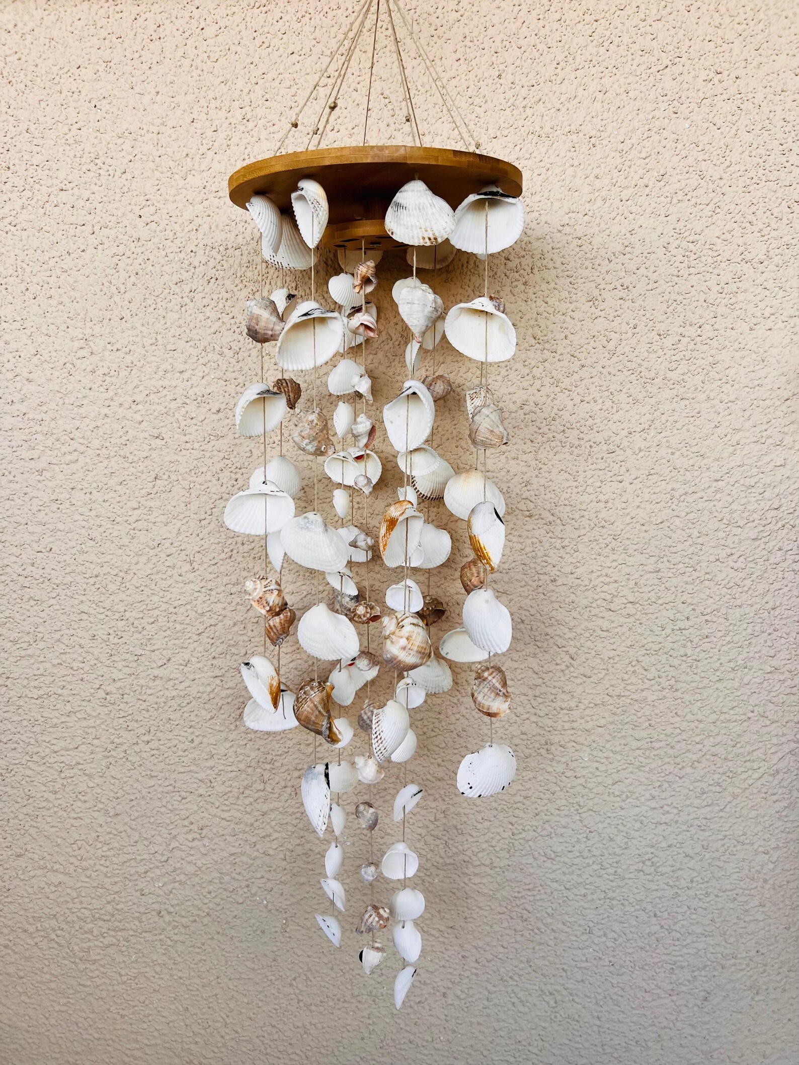 Seashell Wind Chimes, Mediterranean Shells, Garden Wind Chime Decor ...