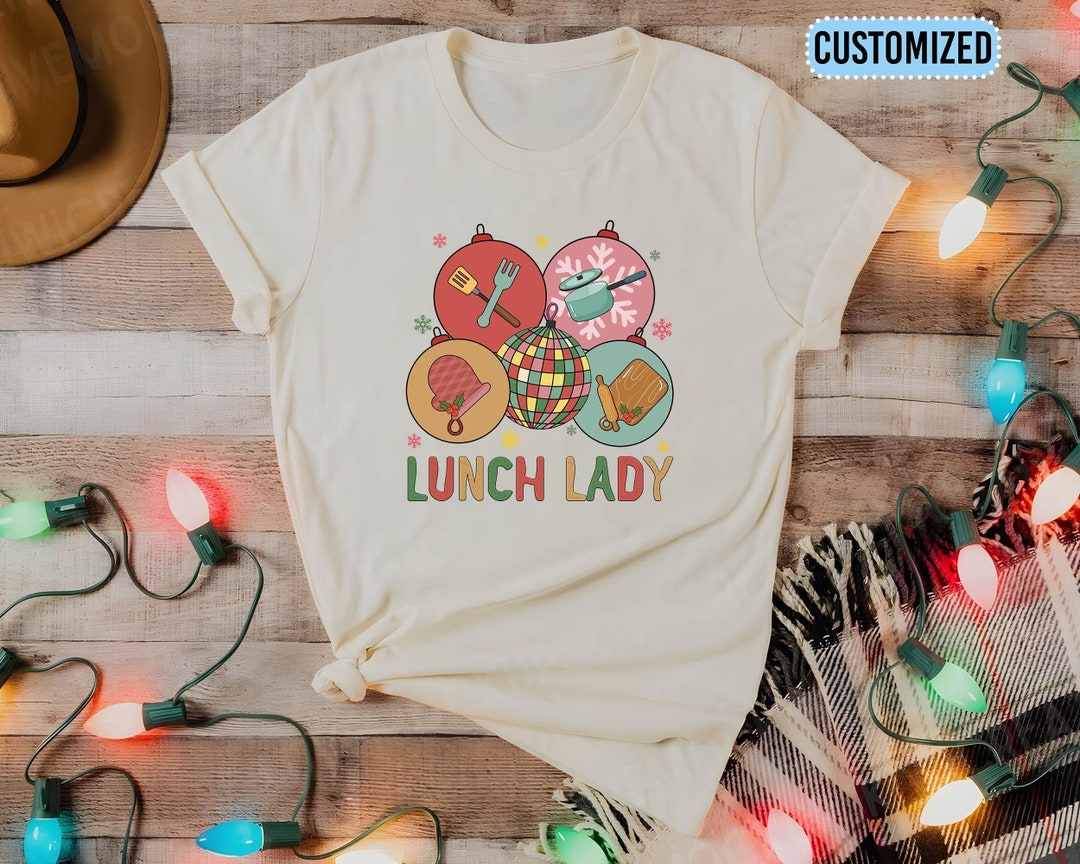 Christmas Lunch Lady Retro Shirt, Christmas Lunch Lady Tee, Lunch Squad Shirt, Lunch Lady Gift ...