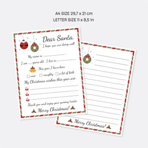Letter to Santa. Printable Dear Santa Letter. Christmas Printable ...