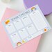 Printable School Timetable. School Schedule With Rainbows. Lesson Plan ...