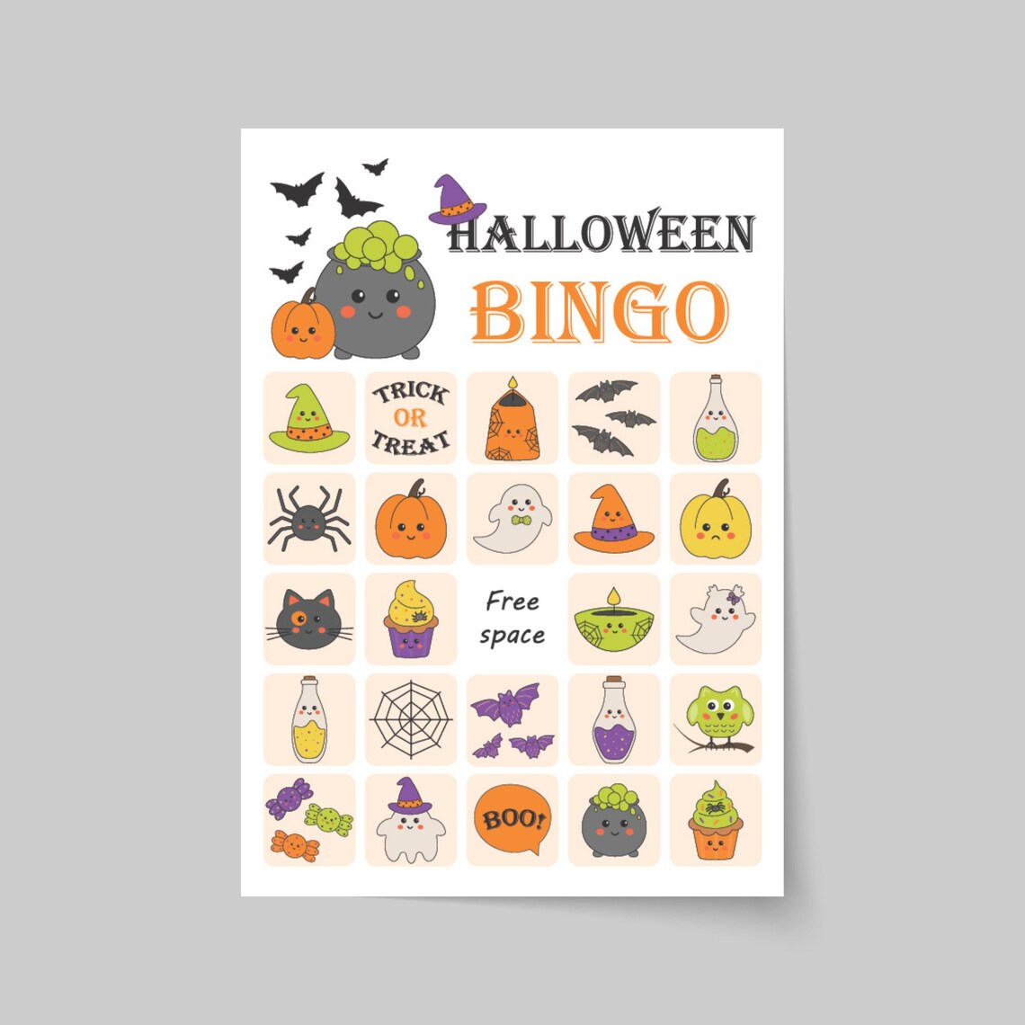 Halloween Bingo. 30 Printable Bingo Cards. Halloween Activity and Party ...