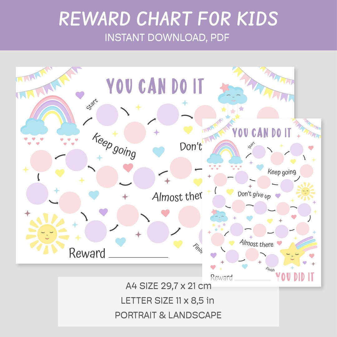 Reward Chart. Kids Reward Chart Printable. Toddler Reward Chart ...