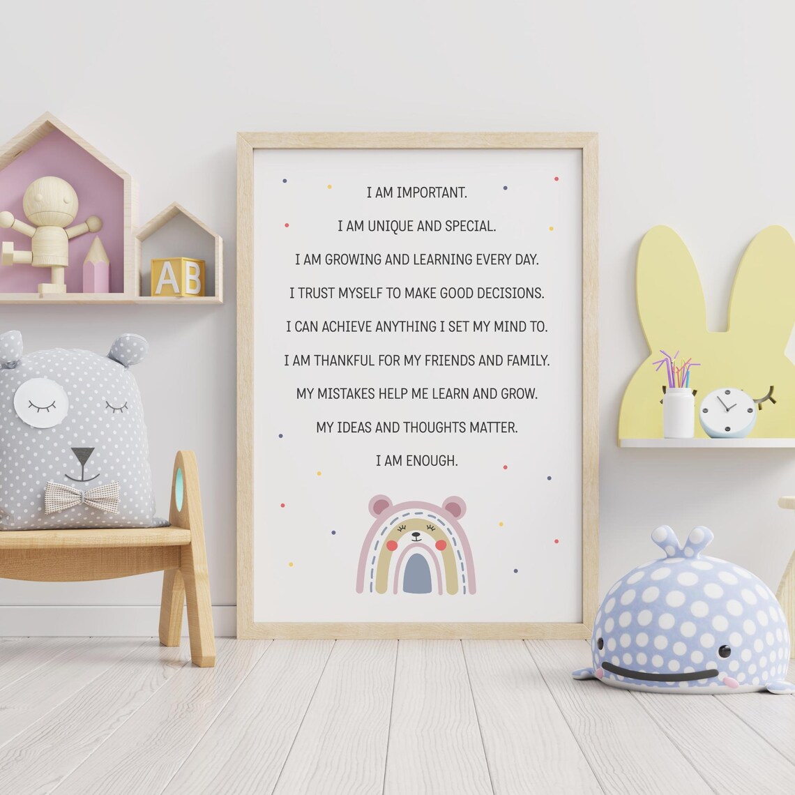 Positive Affirmation Poster for Kids. Daily Affirmations. I Am ...