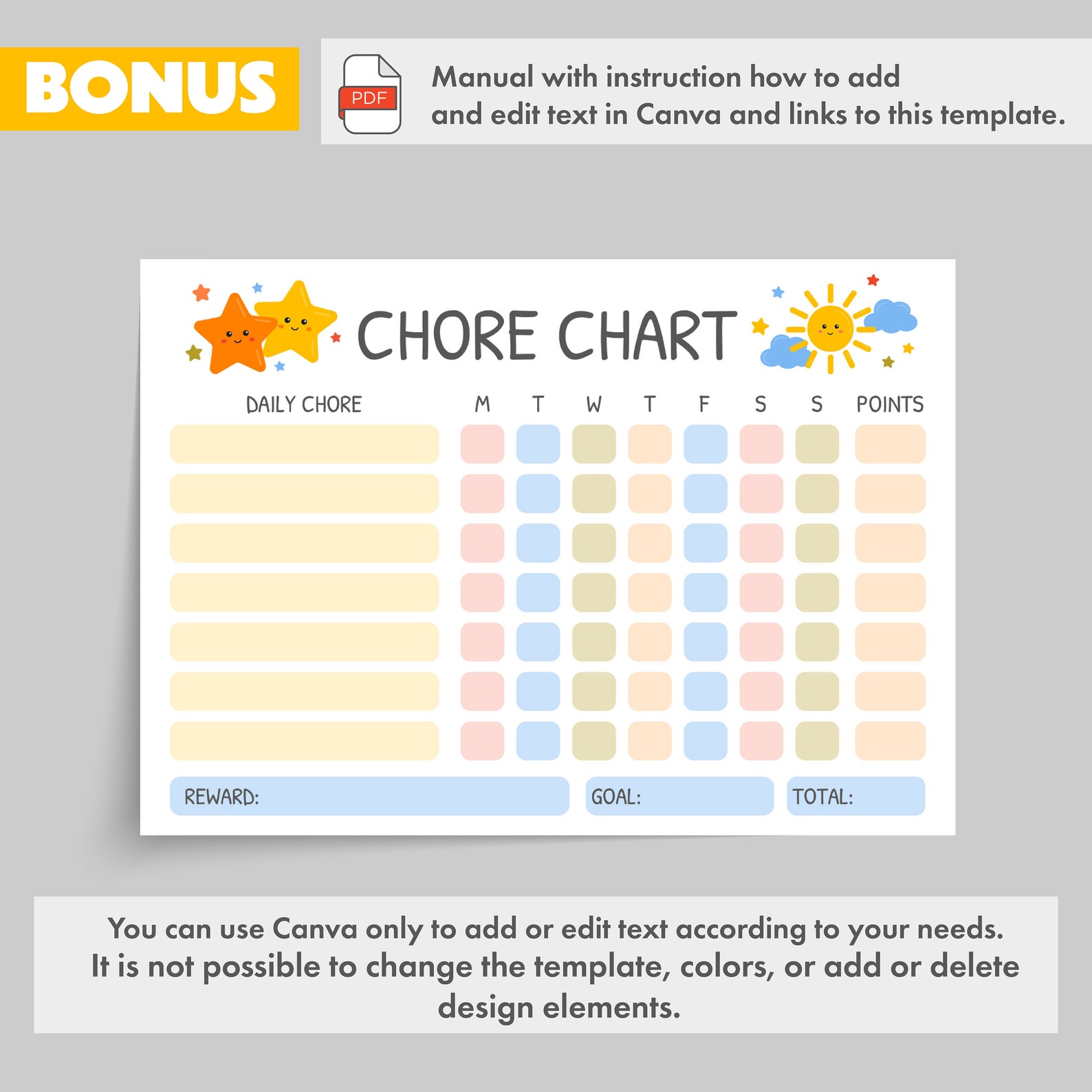 Chore Chart for Kids. My Chore Chart. Reward Chart for Kids. Behavior ...