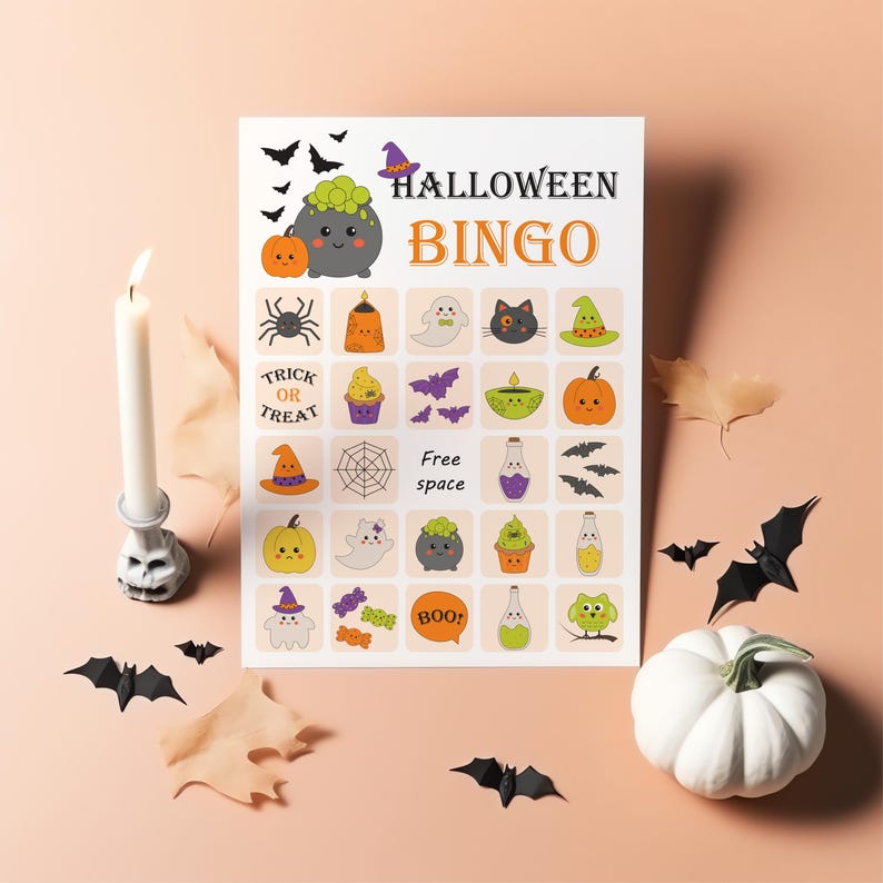 Halloween Bingo. 30 Printable Bingo Cards. Halloween Activity and Party ...