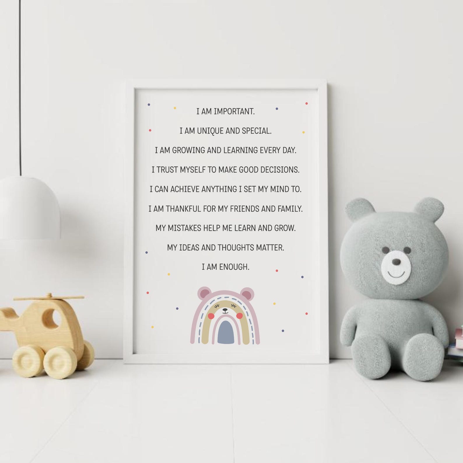 Positive Affirmation Poster for Kids. Daily Affirmations. I Am ...