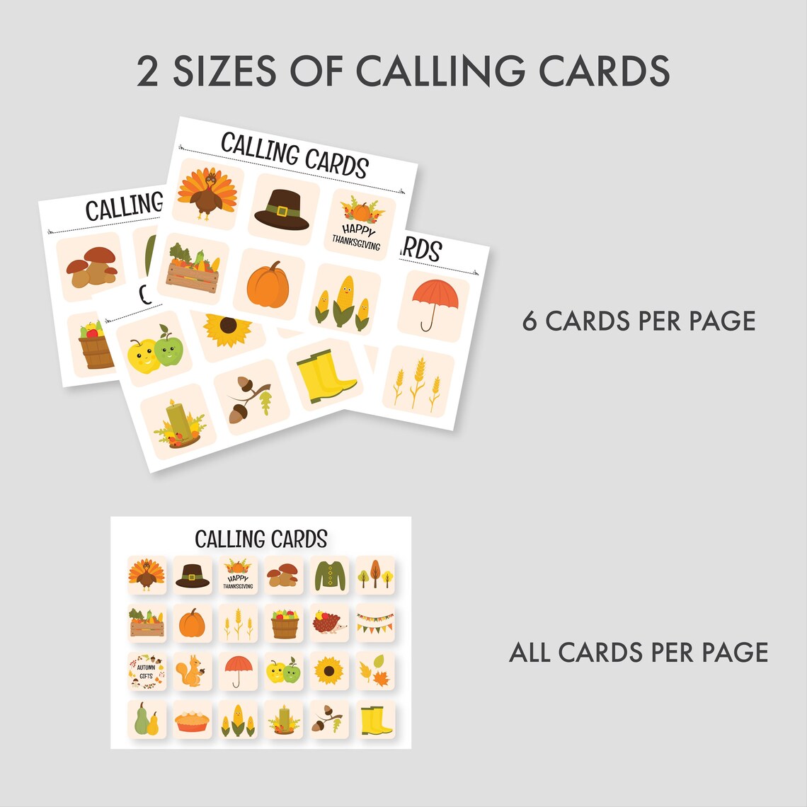 Thanksgiving Bingo. 30 Thanksgiving Bingo Cards. Family Thanksgiving ...