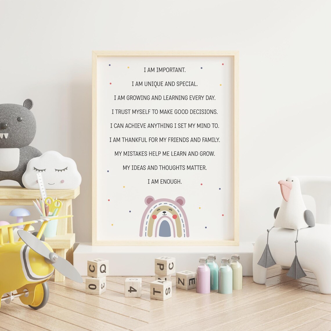 Positive Affirmation Poster for Kids. Daily Affirmations. I Am ...