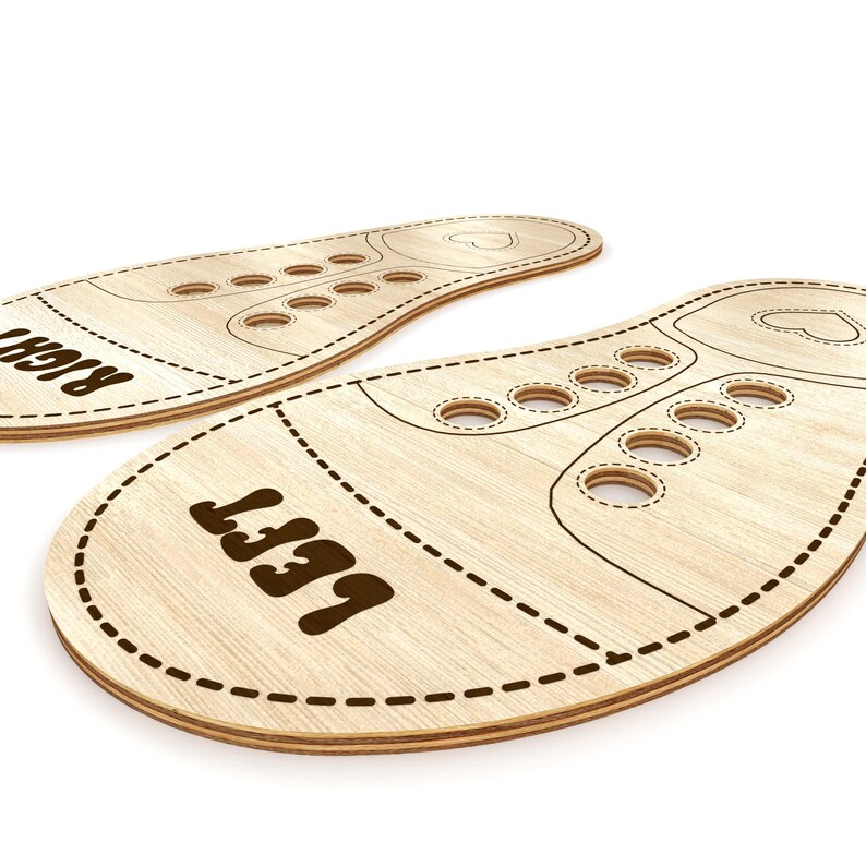 Laser Cut Shoe Tying Practice Board SVG, Montessori Laser Cut File for ...
