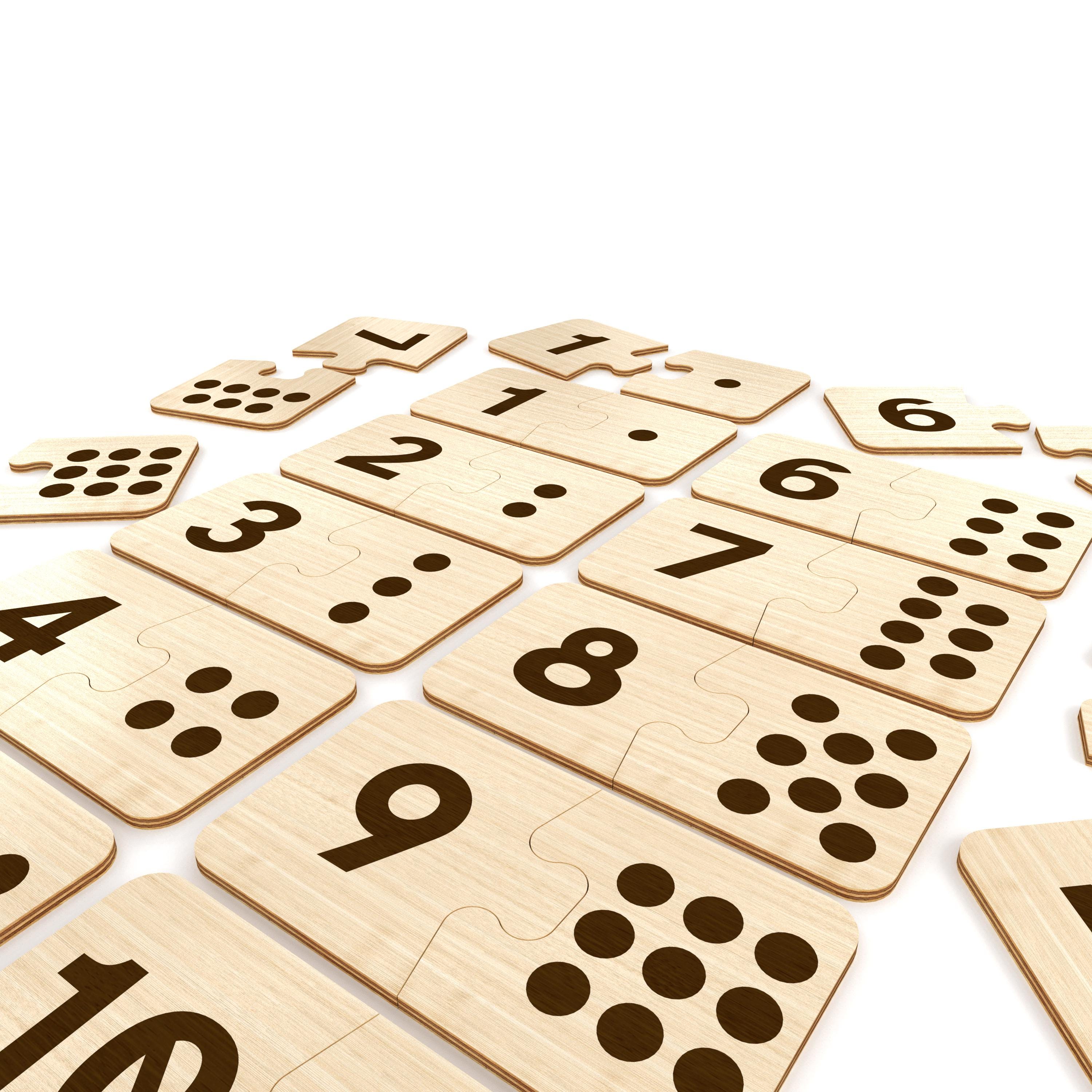 Montessori Wooden Math Number Puzzle, Laser Cut Files, Digital Download ...