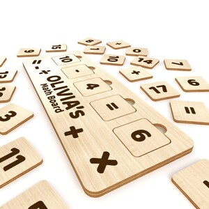 Personalized Montessori Math Board Laser Cut Files (digital Download ...
