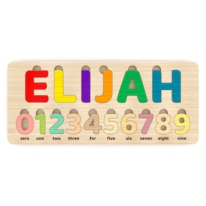 Name Puzzle Laser Cut Files, Alphabet & Numbers Included, Stand Design ...