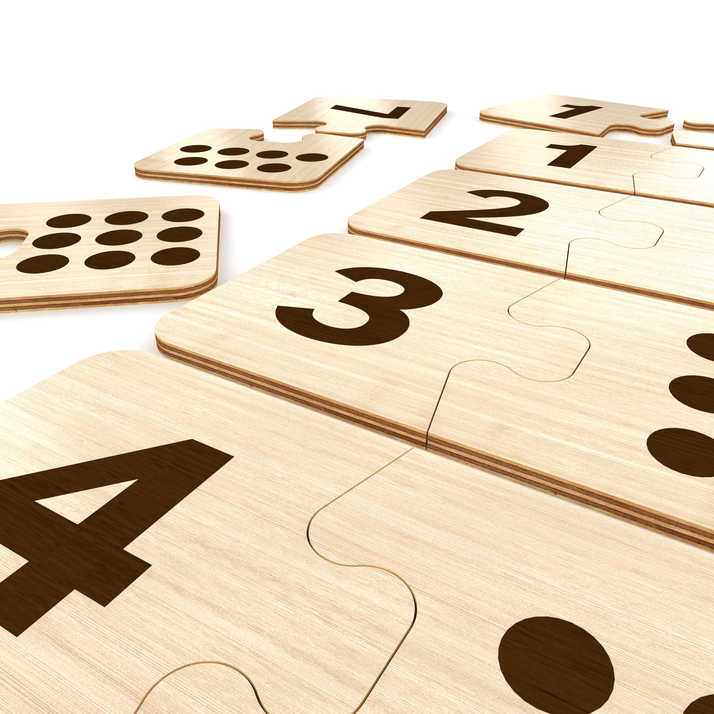 Montessori Wooden Math Number Puzzle, Laser Cut Files, Digital Download ...