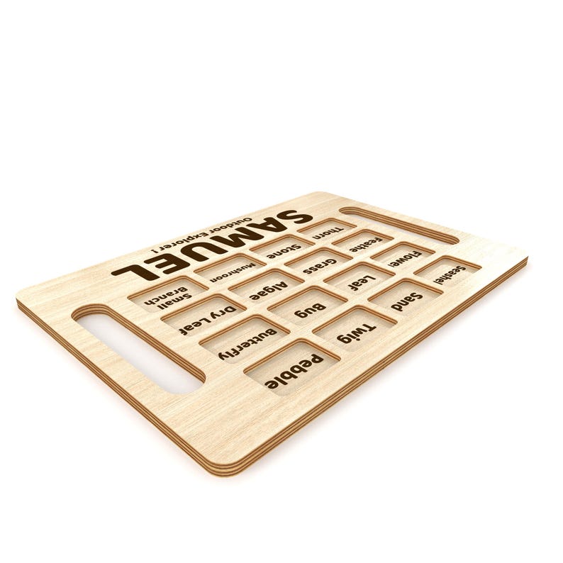 Nature Scavenger Hunt Board Laser Cut Files | Montessori, Personalized ...