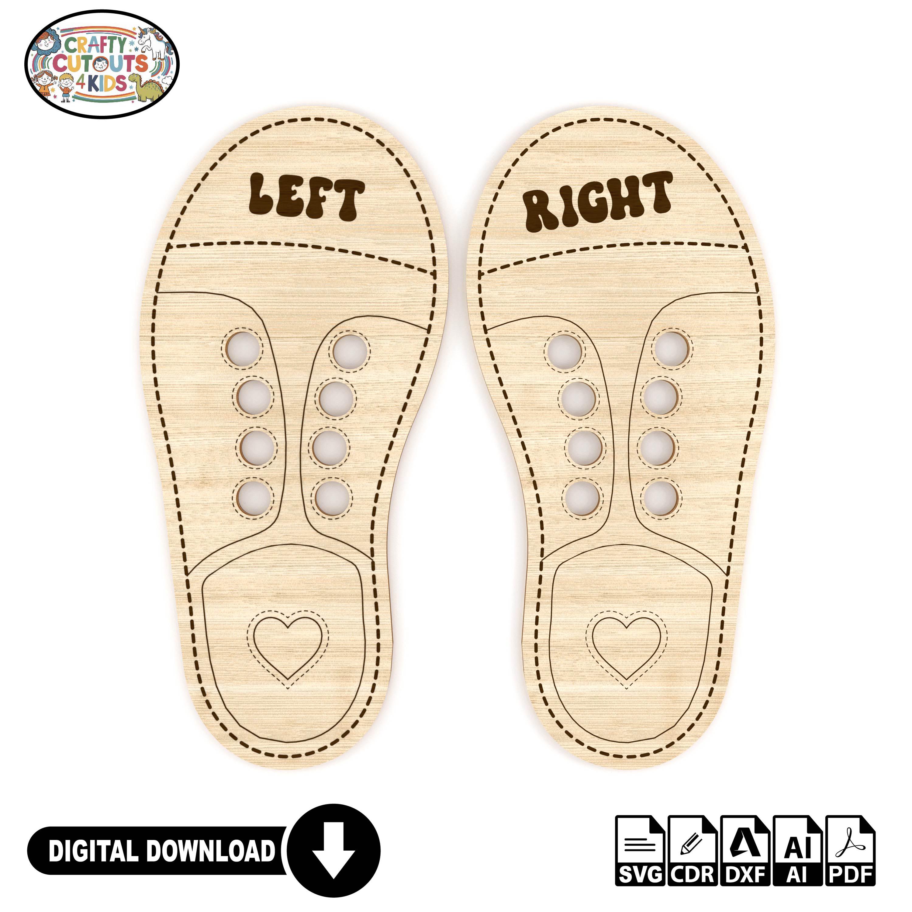 Laser Cut Shoe Tying Practice Board SVG, Montessori Laser Cut File for ...