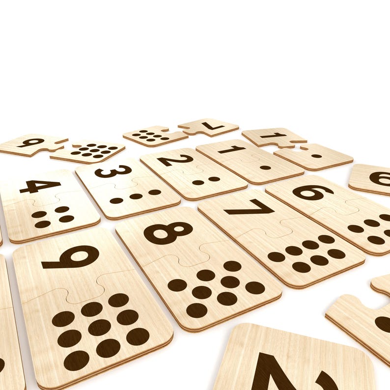 Montessori Wooden Math Number Puzzle, Laser Cut Files, Digital Download ...