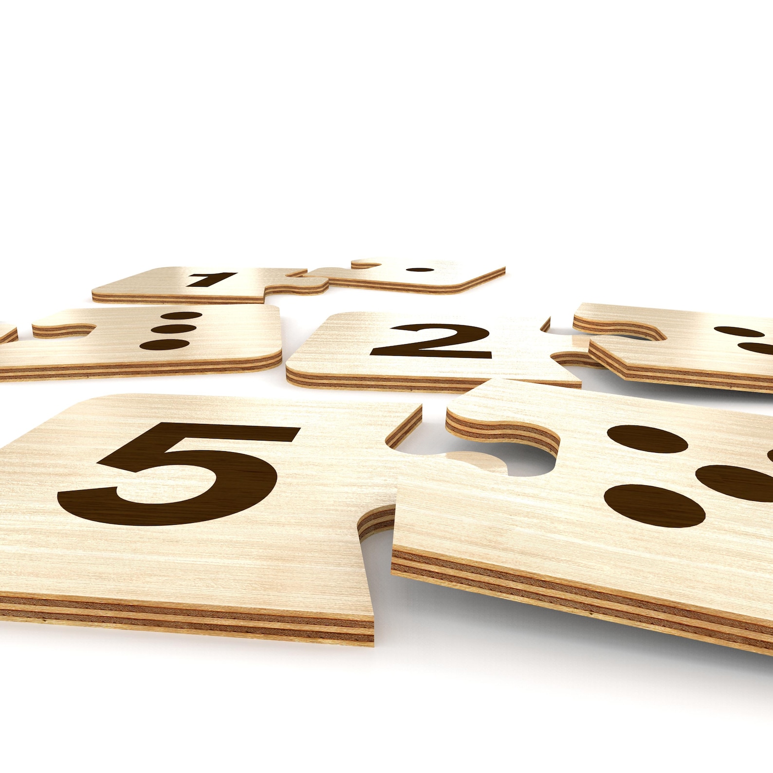 Montessori Wooden Math Number Puzzle, Laser Cut Files, Digital Download ...