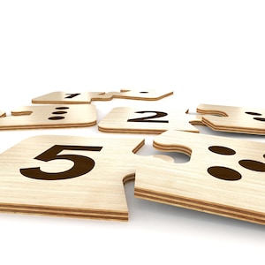 Montessori Wooden Math Number Puzzle, Laser Cut Files, Digital Download ...