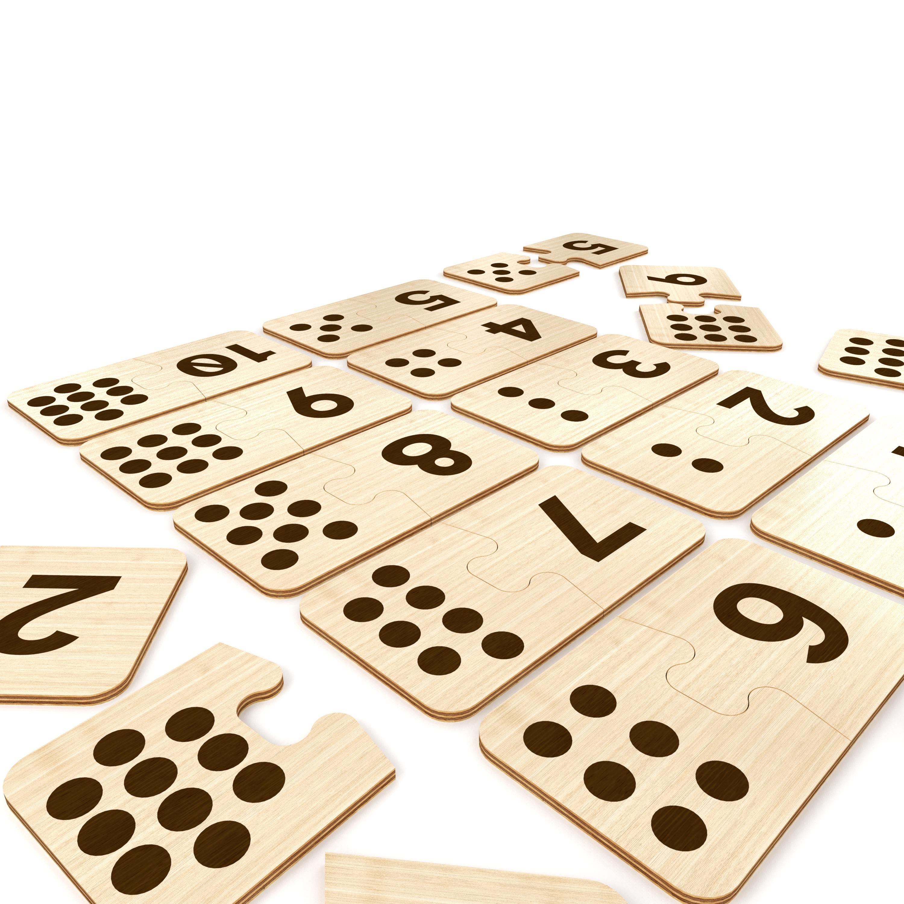 Montessori Wooden Math Number Puzzle, Laser Cut Files, Digital Download ...