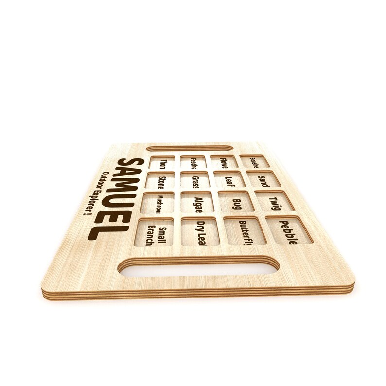 Nature Scavenger Hunt Board Laser Cut Files | Montessori, Personalized ...