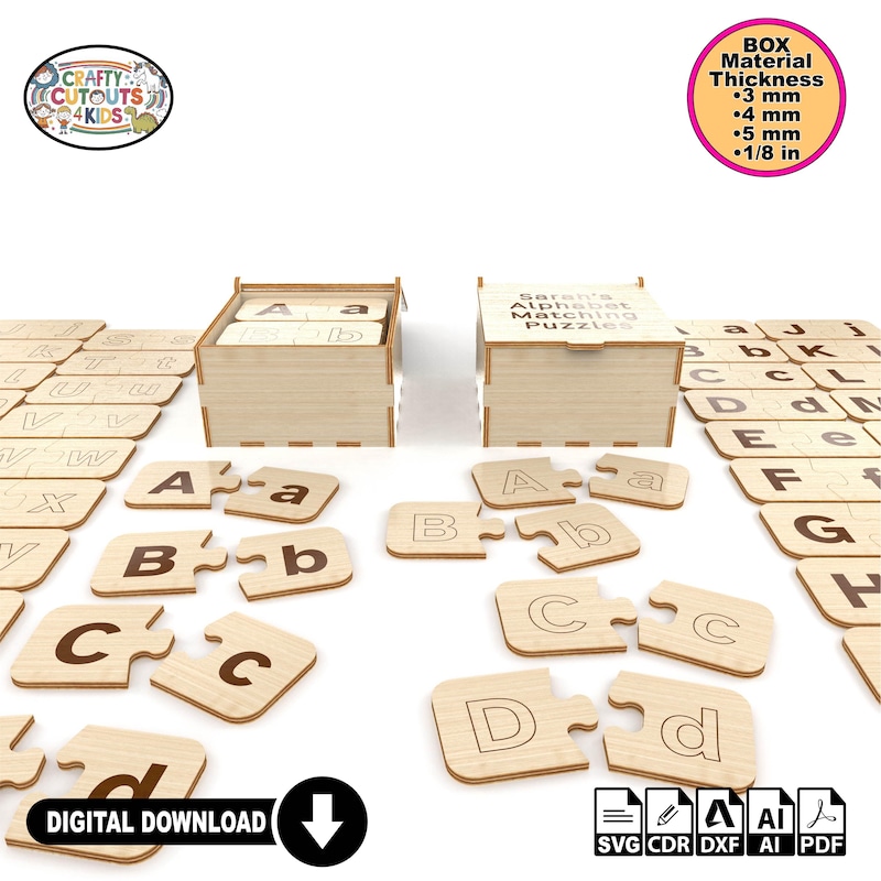 Montessori Alphabet Matching Puzzle - Etsy