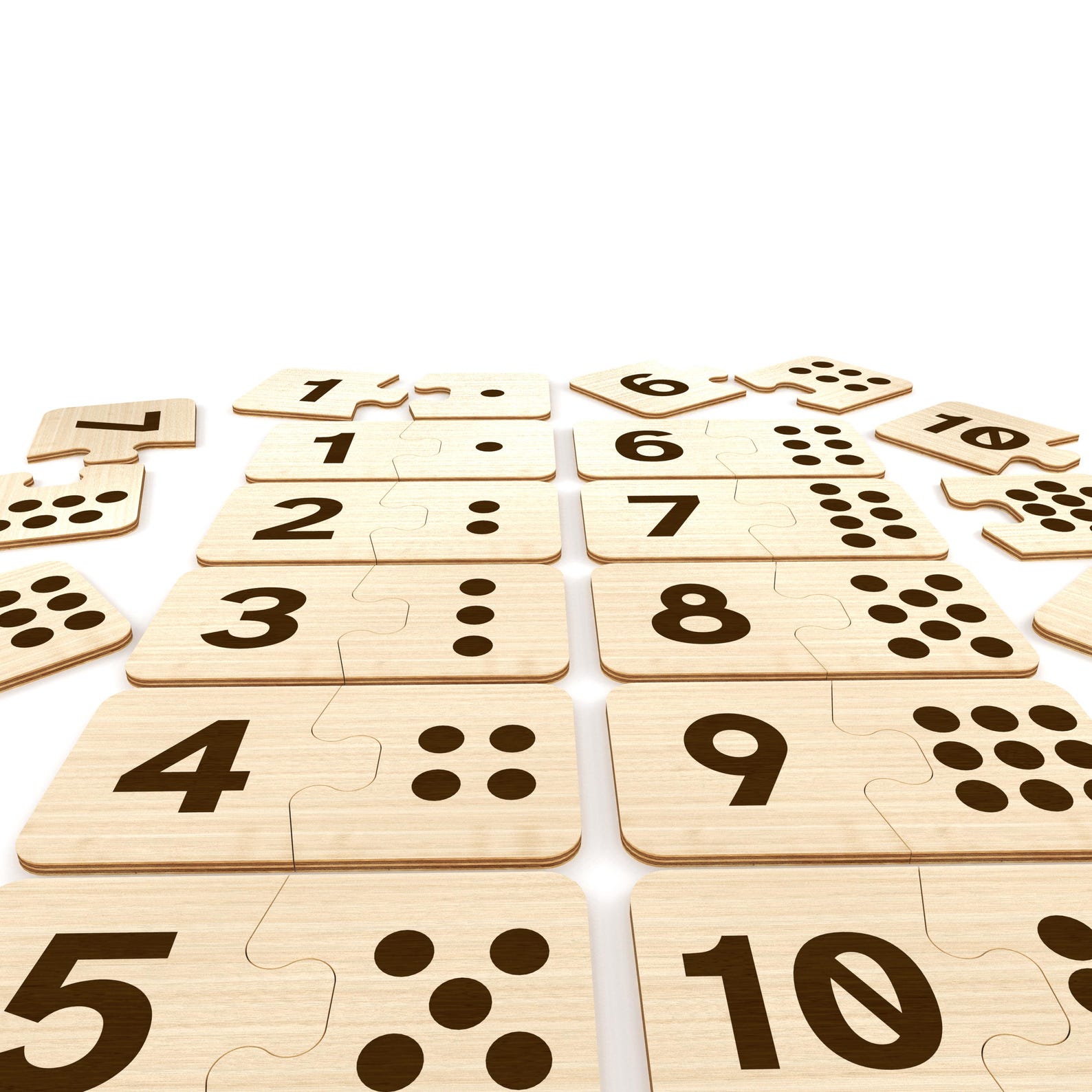 Montessori Wooden Math Number Puzzle, Laser Cut Files, Digital Download ...