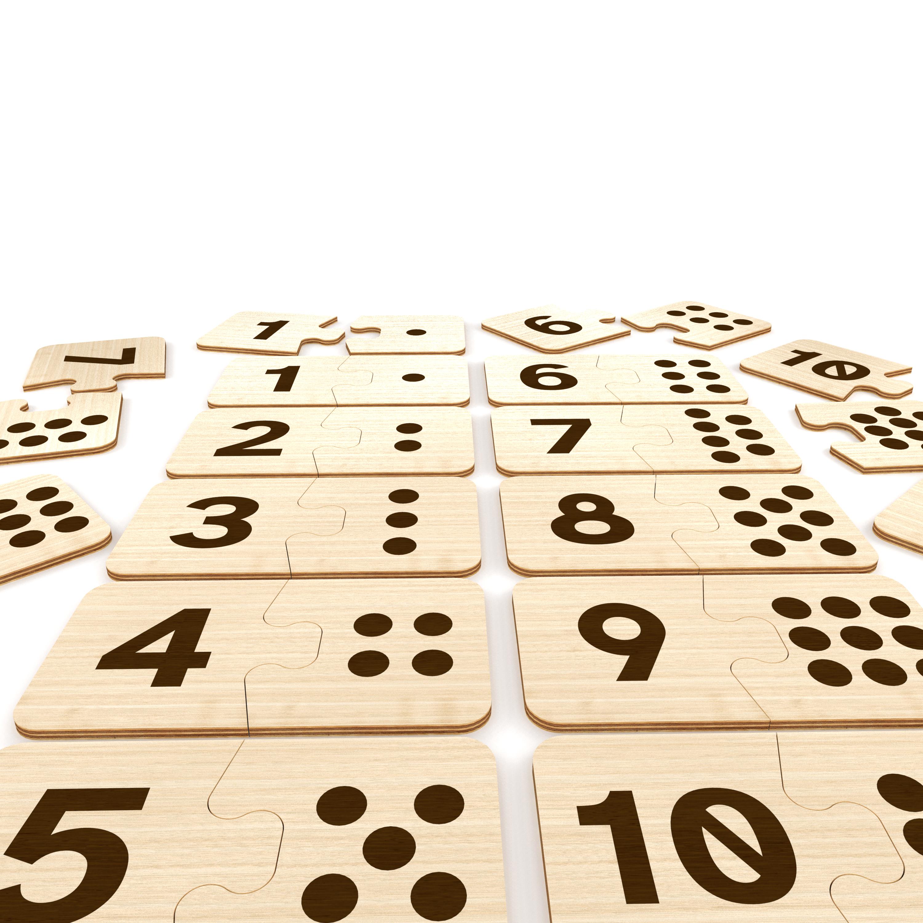Montessori Wooden Math Number Puzzle, Laser Cut Files, Digital Download ...