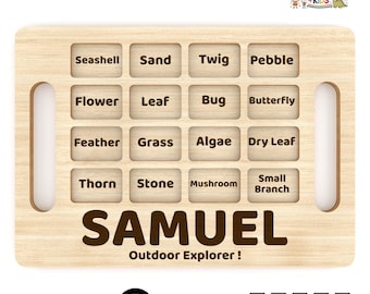Nature Scavenger Hunt Board Laser Cut Files | Montessori, Personalized ...