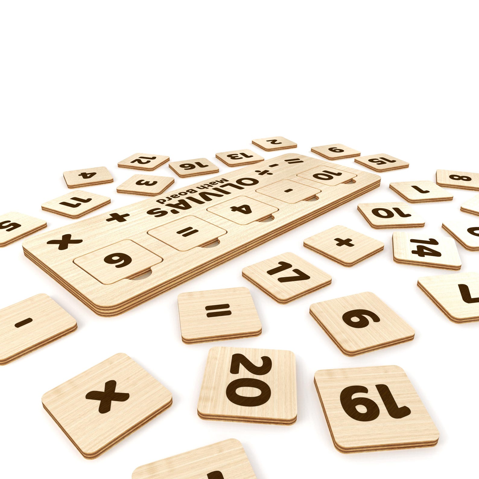 Personalized Montessori Math Board, Laser Cut Files for Educational ...