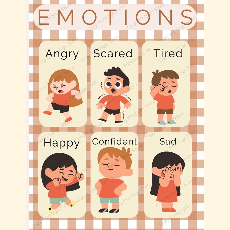 Kids Learning Posters: Emotions, Alphabet & Colors - Classroom Nursery ...