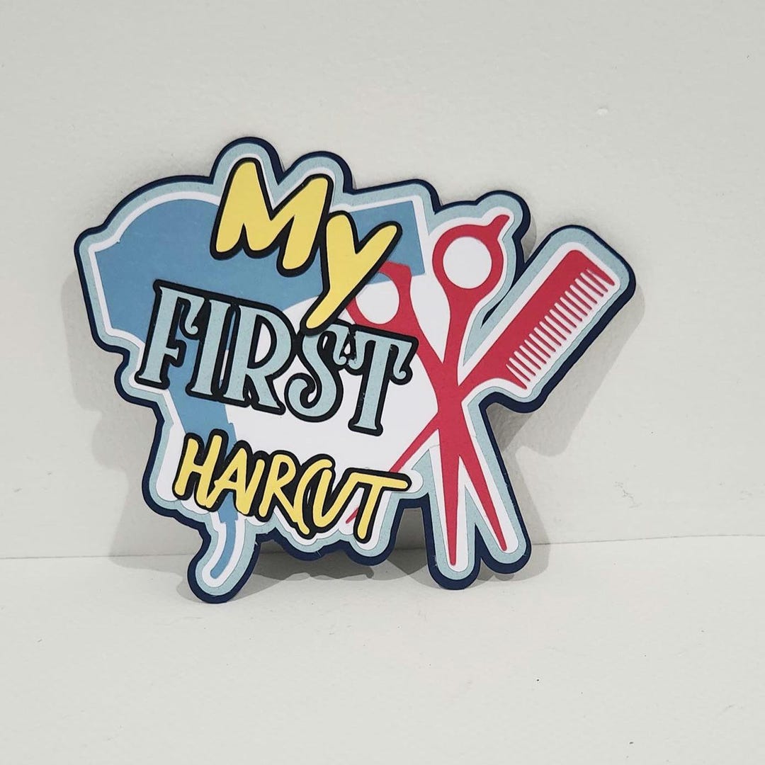 My First Haircut Scrapbook Embellishment Title by Hoffmanndesigns4u - Etsy