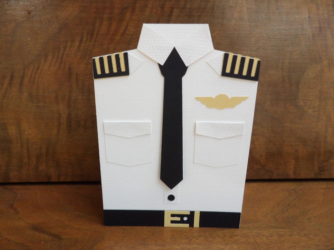 Handmade Greeting Card Pilot Uniform Card, Airforce Us Navy, Military ...